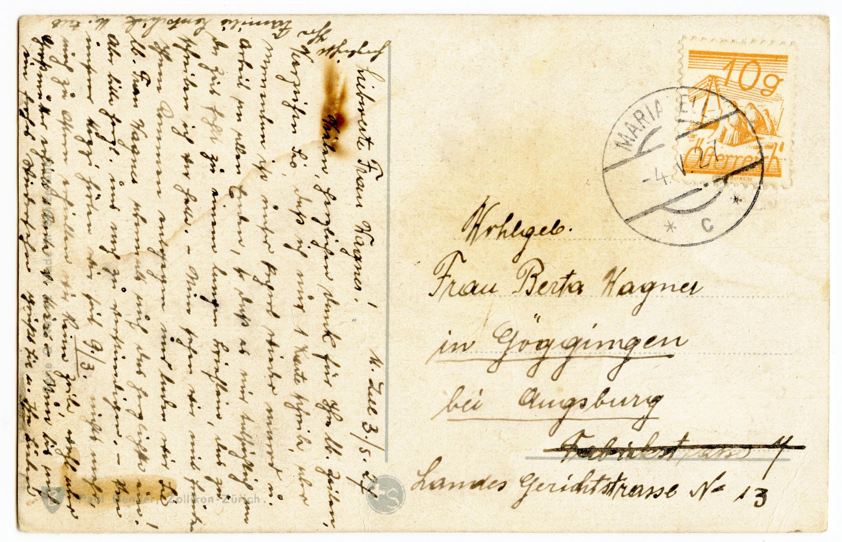 Paul Bender, Zürich